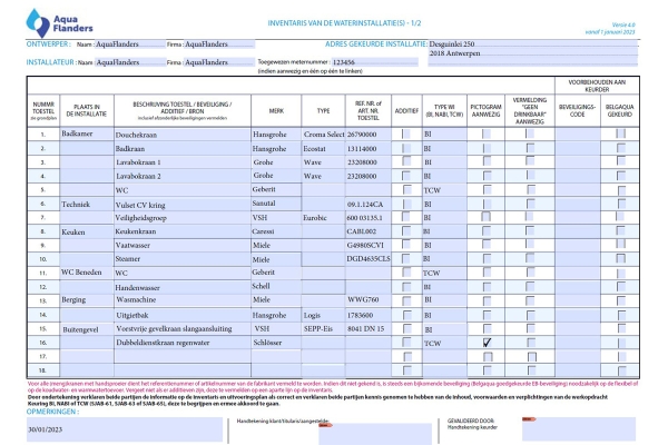 Remplir correctement l’inventaire en vue de l’inspection de l ...